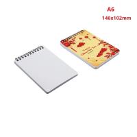 China DIY Double-Sided Printed PET Plastic Vertical Blank Sublimation Coil Notebook A6 Personalized Spiral Notebooks for sale