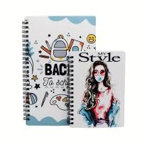 China Double-Sided Printing Blank PET Sublimation Coil Notebook Diy Custom Spiral Bound Notebook for sale