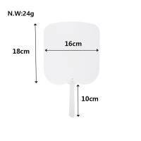 China DIY Double-Sided Printed PET Plastic Sublimation Advertising Fan Promotional Gift Custom Hand Fans for sale