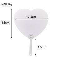 China DIY Double-Sided Printed PET Plastic Sublimation Advertising Fan Promotional Gift Custom Hand Fans for sale