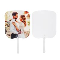 China DIY Double-Sided Printed PET Plastic Sublimation Advertising Fan Promotional Gift Custom Hand Fans for sale
