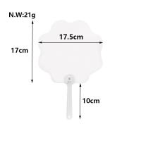 China DIY Double-Sided Printed PET Plastic Sublimation Advertising Fan Promotional Gift Custom Hand Fans for sale