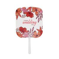 China DIY Double-Sided Printed PET Plastic Sublimation Advertising Fan Promotional Gift Custom Hand Fans for sale