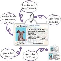 China Blanks Personalized PET License Tag For Pets Sublimation MDF Dog ID Anti-Lost Card Licence Plate Dog Tags for sale