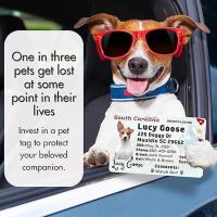 China Blanks Personalized PET License Tag For Pets Sublimation MDF Dog ID Anti-Lost Card Licence Plate Dog Tags for sale