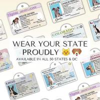 China Blanks Personalized PET License Tag For Pets Sublimation MDF Dog ID Anti-Lost Card Licence Plate Dog Tags for sale