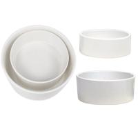 China 5'' 6'' Coated Ceramic Sublimation Dog Bowl Blanks Sublimation Pet Bowls for sale