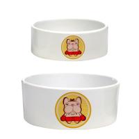 China 5'' 6'' Coated Ceramic Sublimation Dog Bowl Blanks Sublimation Pet Bowls for sale