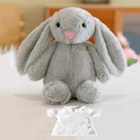 China DIY 30cm Sublimation Stuffed Animals Easter Bunny Plush Toy With Customizable T Shirt for sale