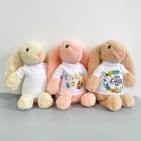 China DIY 30cm Sublimation Stuffed Animals Easter Bunny Plush Toy With Customizable T Shirt for sale