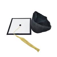 China Printable Sublimation Graduation Cap Blanks For DIY Printing Sublimation Academic Mortarboard for sale