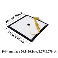 China Printable Sublimation Graduation Cap Blanks For DIY Printing Sublimation Academic Mortarboard for sale