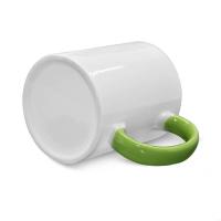 China Custom Blank Sublimation Ceramic Mug Rim Colored 11oz Sturdy  Design for sale