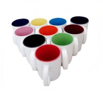 China DIY 11oz White Ceramic Sublimation Coffee Mug Inner Color For Sublimation Photo Printing for sale