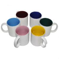 China DIY 11oz White Ceramic Sublimation Coffee Mug Inner Color For Sublimation Photo Printing for sale