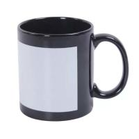 China 11oz Sublimation Ceramic Coffee Mug With White Patch Bulk Sublimation Mugs for sale