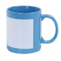 China 11oz Sublimation Ceramic Coffee Mug With White Patch Bulk Sublimation Mugs for sale