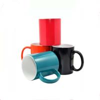 China Ceramic 11oz Sublimation Color Changing Mug Custom Heat Transfer Mugs for sale