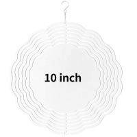 China Sublimation Wind Spinner Blanks Personalized Custom Printed Aluminum Hanging Garden Christmas Decoration Wind Chimes for sale