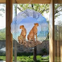 China Sublimation Wind Spinner Blanks Personalized Custom Printed Aluminum Hanging Garden Christmas Decoration Wind Chimes for sale