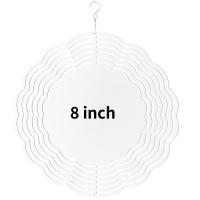 China Sublimation Wind Spinner Blanks Personalized Custom Printed Aluminum Hanging Garden Christmas Decoration Wind Chimes for sale
