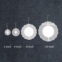 China Sublimation Wind Spinner Blanks Personalized Custom Printed Aluminum Hanging Garden Christmas Decoration Wind Chimes for sale
