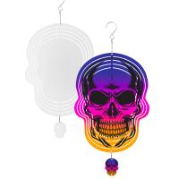 China Sublimation Wind Spinner Blanks Personalized Custom Printed Aluminum Hanging Garden Christmas Decoration Wind Chimes for sale