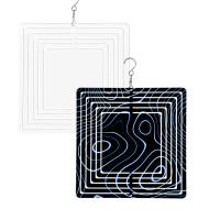 China Sublimation Wind Spinner Blanks Personalized Custom Printed Aluminum Hanging Garden Christmas Decoration Wind Chimes for sale