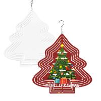 China Sublimation Wind Spinner Blanks Personalized Custom Printed Aluminum Hanging Garden Christmas Decoration Wind Chimes for sale