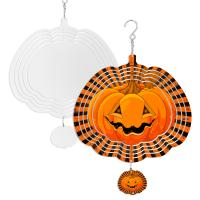 China Sublimation Wind Spinner Blanks Personalized Custom Printed Aluminum Hanging Garden Christmas Decoration Wind Chimes for sale
