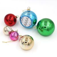 China Christmas Tree Hanging Ball Custom Plastic Sublimation Christmas Balls Ornaments for sale