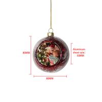 China Sublimation Christmas Ball Personalized Custom Printing 8CM Glass Christmas Ball Ornaments Sublimation Blank for sale