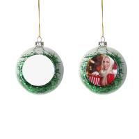 China Sublimation Christmas Ball Personalized Custom Printing 8CM Glass Christmas Ball Ornaments Sublimation Blank for sale