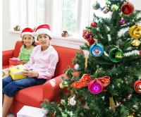 China Christmas Tree Hanging Ball Custom Plastic Sublimation Christmas Balls Ornaments for sale