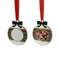 China Customized Blank Sublimation Metal Christmas Ornaments DIY Christmas Gifts for sale