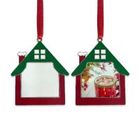 China Customized Blank Sublimation Metal Christmas Ornaments DIY Christmas Gifts for sale