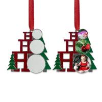 China Customized Blank Sublimation Metal Christmas Ornaments DIY Christmas Gifts for sale