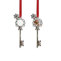 China Blank Metal Sublimation Christmas Ornament Christmas Tree Hanging Decorations for sale