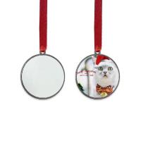 China Blank Metal Sublimation Christmas Ornament Christmas Tree Hanging Decorations for sale