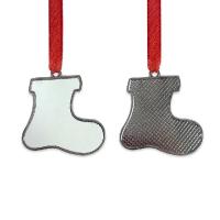 China Blank Metal Sublimation Christmas Ornament Christmas Tree Hanging Decorations for sale