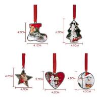 China Blank Metal Sublimation Christmas Ornament Christmas Tree Hanging Decorations for sale