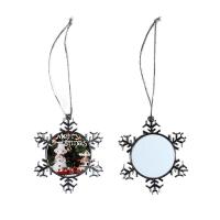 China Personalized Sublimation Aluminium Hanging Christmas Decorations Metal Sublimation Christmas Ornament Blanks for sale