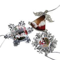 China Personalized Sublimation Aluminium Hanging Christmas Decorations Metal Sublimation Christmas Ornament Blanks for sale