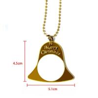 China Sublimation Christmas Blanks Metal Jingle Bell Christmas Tree Hanging Ornament for sale