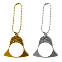 China Sublimation Christmas Blanks Metal Jingle Bell Christmas Tree Hanging Ornament for sale