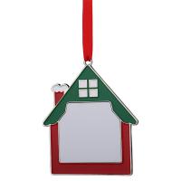 China Sublimation Christmas Hanging Ornaments Metal Pendant For Christmas Tree Decoration for sale