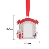 China Sublimation Christmas Hanging Ornaments Metal Pendant For Christmas Tree Decoration for sale