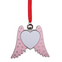 China Christmas Tree Decoration sublimation christmas ornament Metal Pendant For Festive Crafts for sale