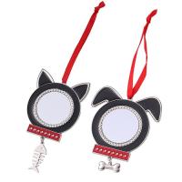 China Christmas Tree Decoration sublimation christmas ornament Metal Pendant For Festive Crafts for sale