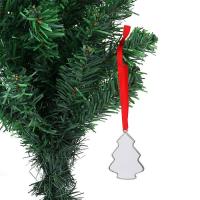 China Blank Metal Sublimation Christmas Ornament Christmas Tree Hanging Decorations for sale